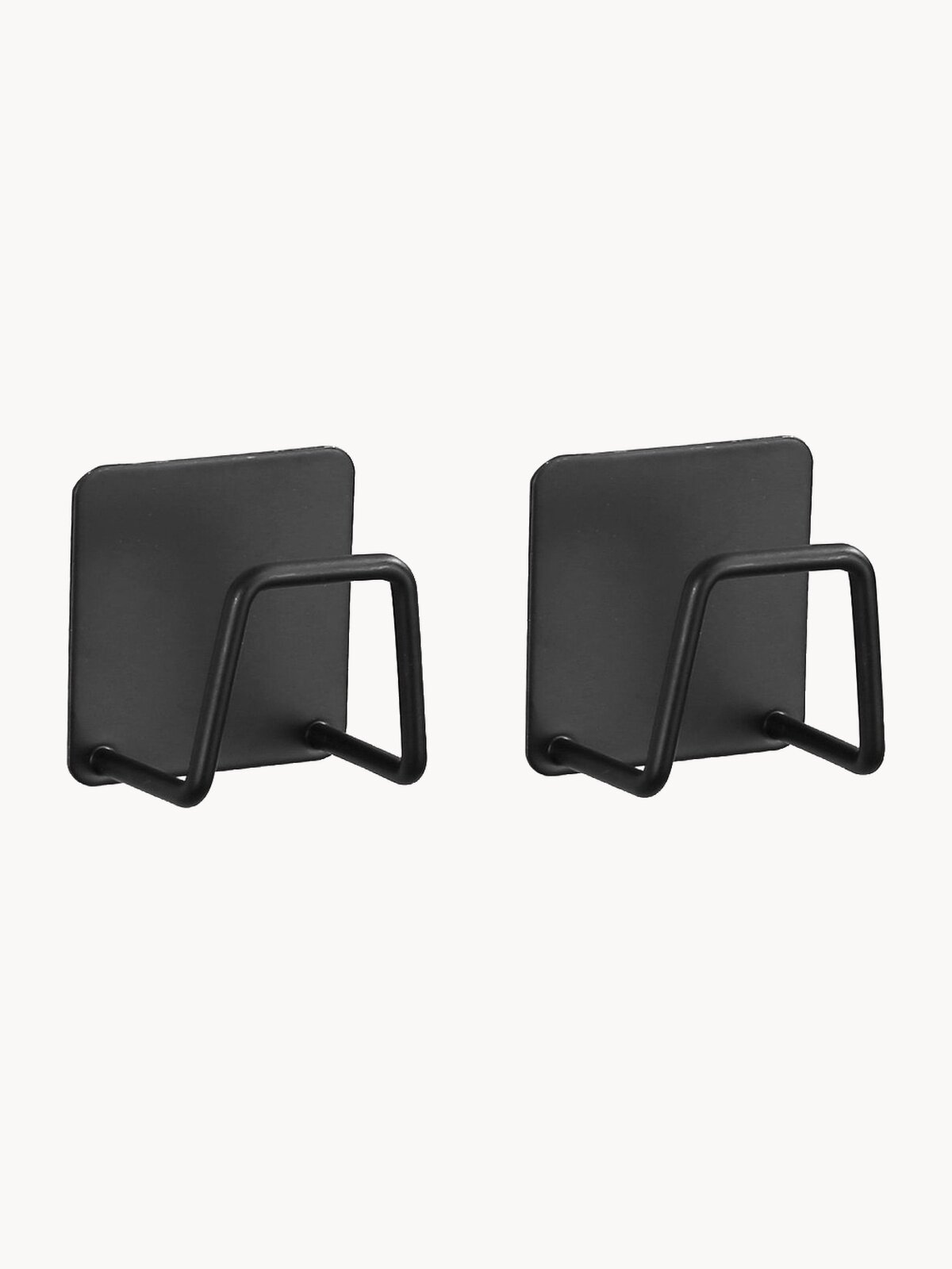 Держатель самоклеящийся для губки в раковину 2 шт, цвет черный