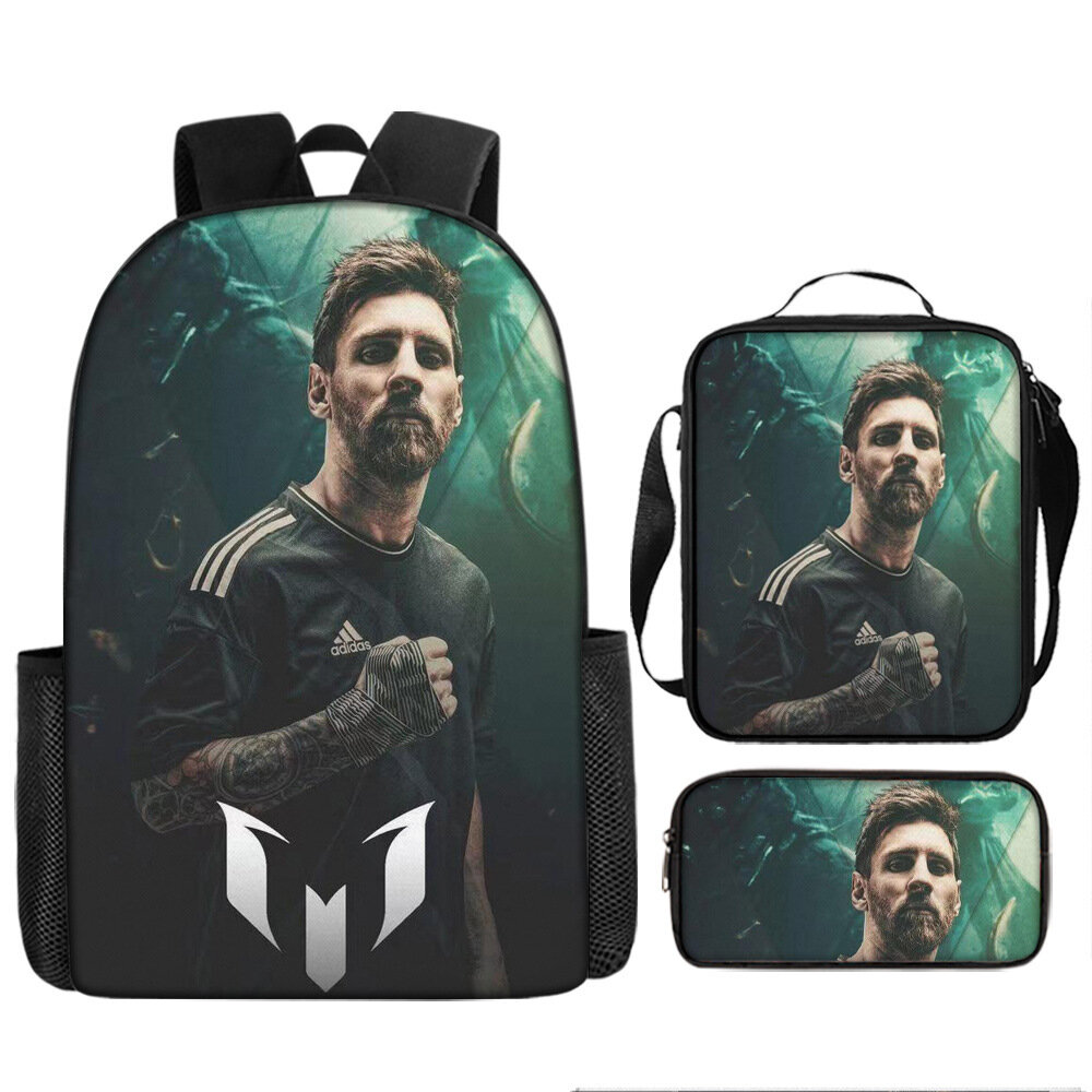 Футбольный чемпионат мира по футболу, периферийный студенческий школьный рюкзак, школьный рюкзак Месси, большой вместительный рюкзак из полиэстера, снижающий нагрузку, и набор ранцев