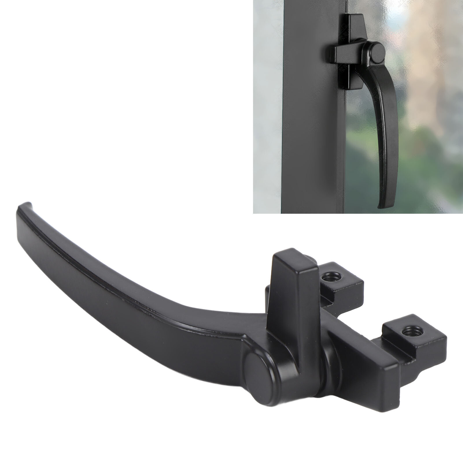 4 шт. оконная ручка из алюминиевого сплава, оконная ручка-замок для внутренних и внешних раздвижных дверей, вертикальных и горизонтальных раздвижных окон, правая черная