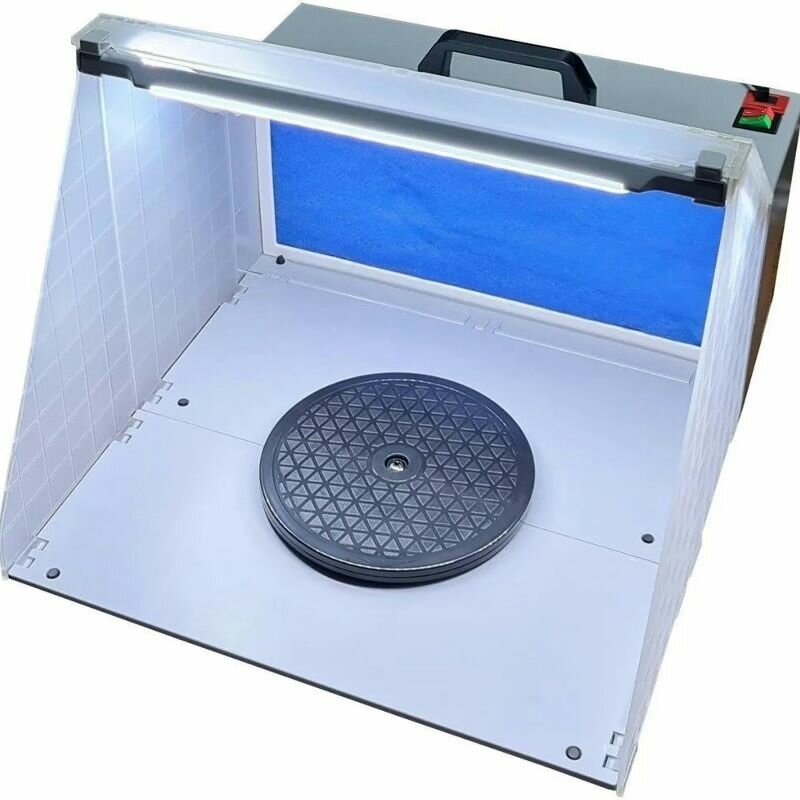 Окрасочный бокс для моделей и и аэрографии со светодиодной подсветкой, покрасочный бокс, моделизм и творчество