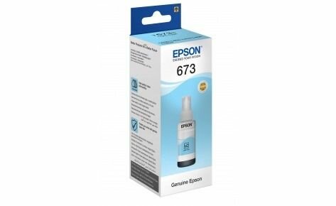 Чернила 673 для EPSON L805, L800, L1800, L850, L810 T6735 C13T67354A светло-голубые