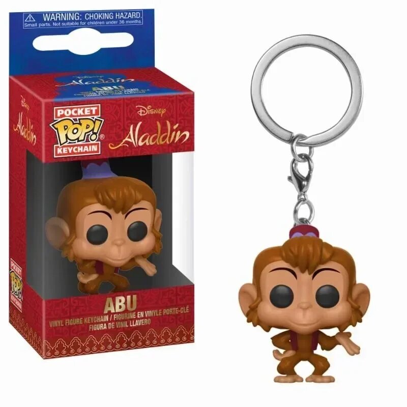 POP Disney JASMIN Aladdin & Genie Abu брелок Коричневый, Abu