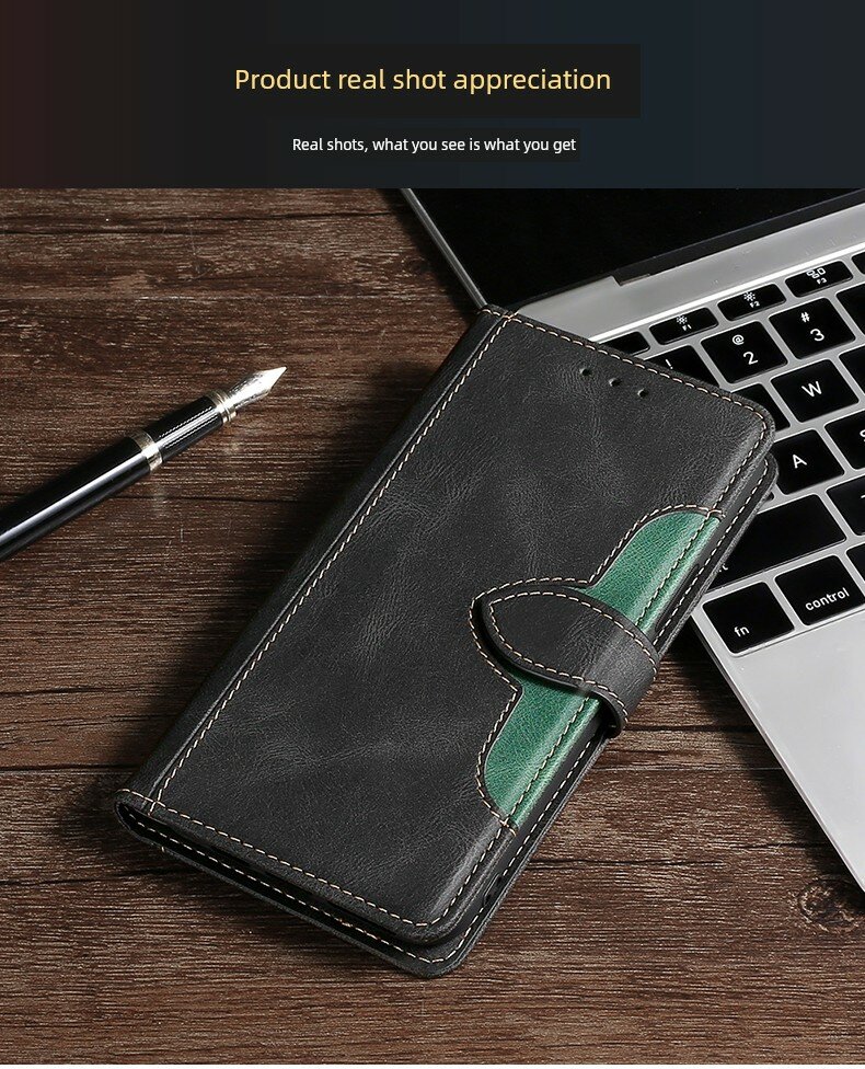 Чехол Realme 11 классический черный - полная защита, ударопрочный, с магнитным слотом для карт