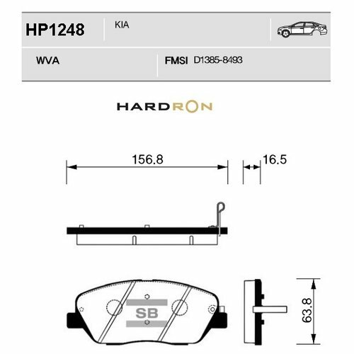 Колодки тормозные дисковые Sangsin hp1248