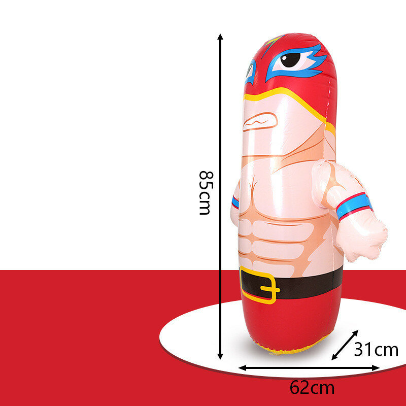 Веселая большая надувная качалка игрушка для снятия стресса и интерактивных семейных развлечений красная