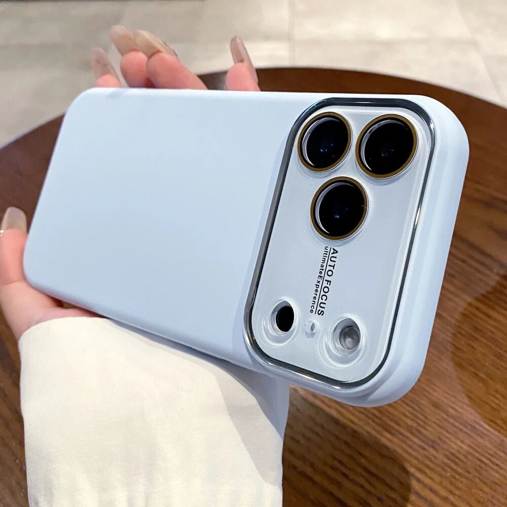 Чехол для iPhone 17 Pro Sky Blue Белый силиконовый
