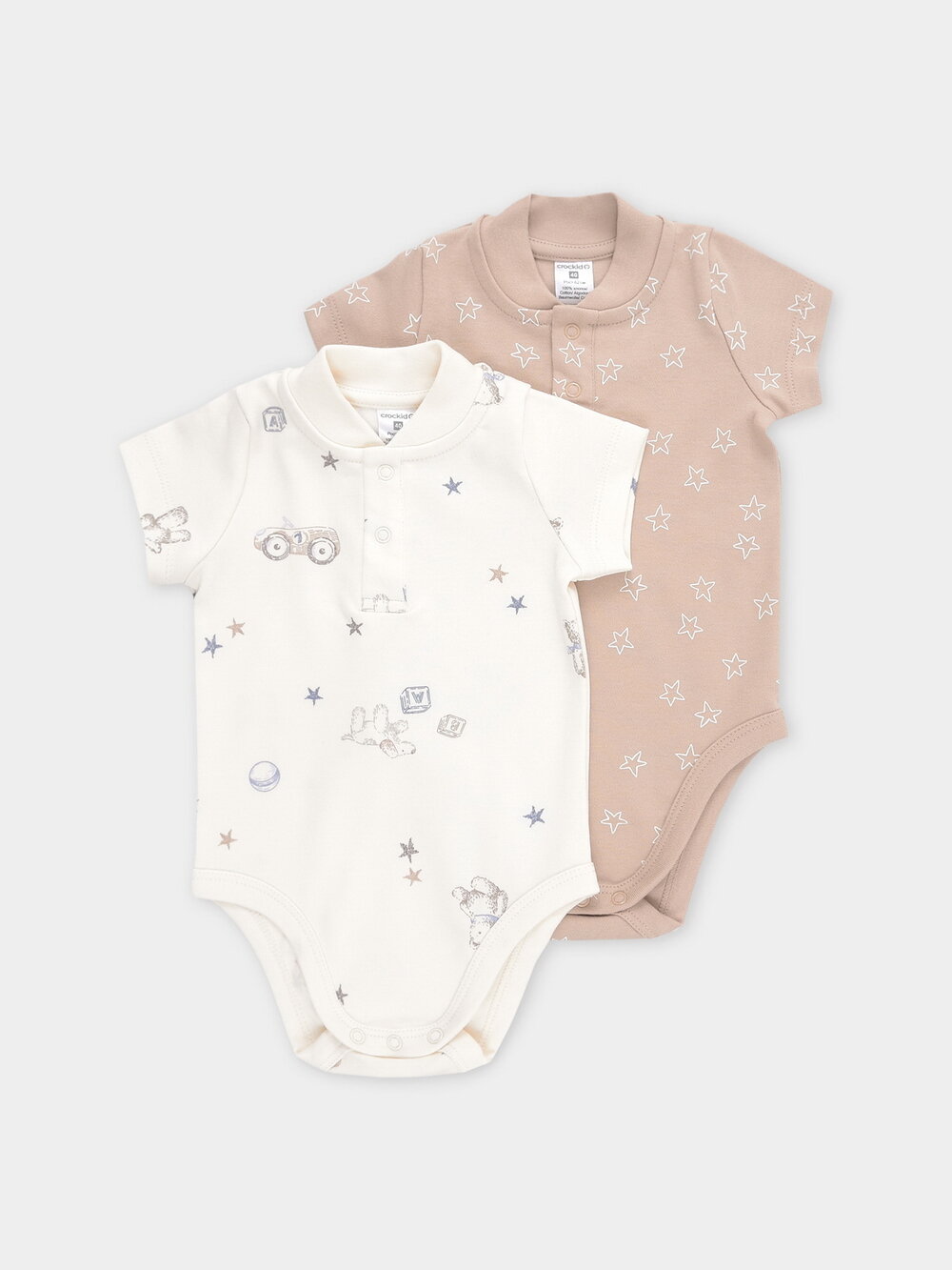 Боди К 6543-2уп/кремовый Н108,бежевый Н105, комплект из 2 шт.