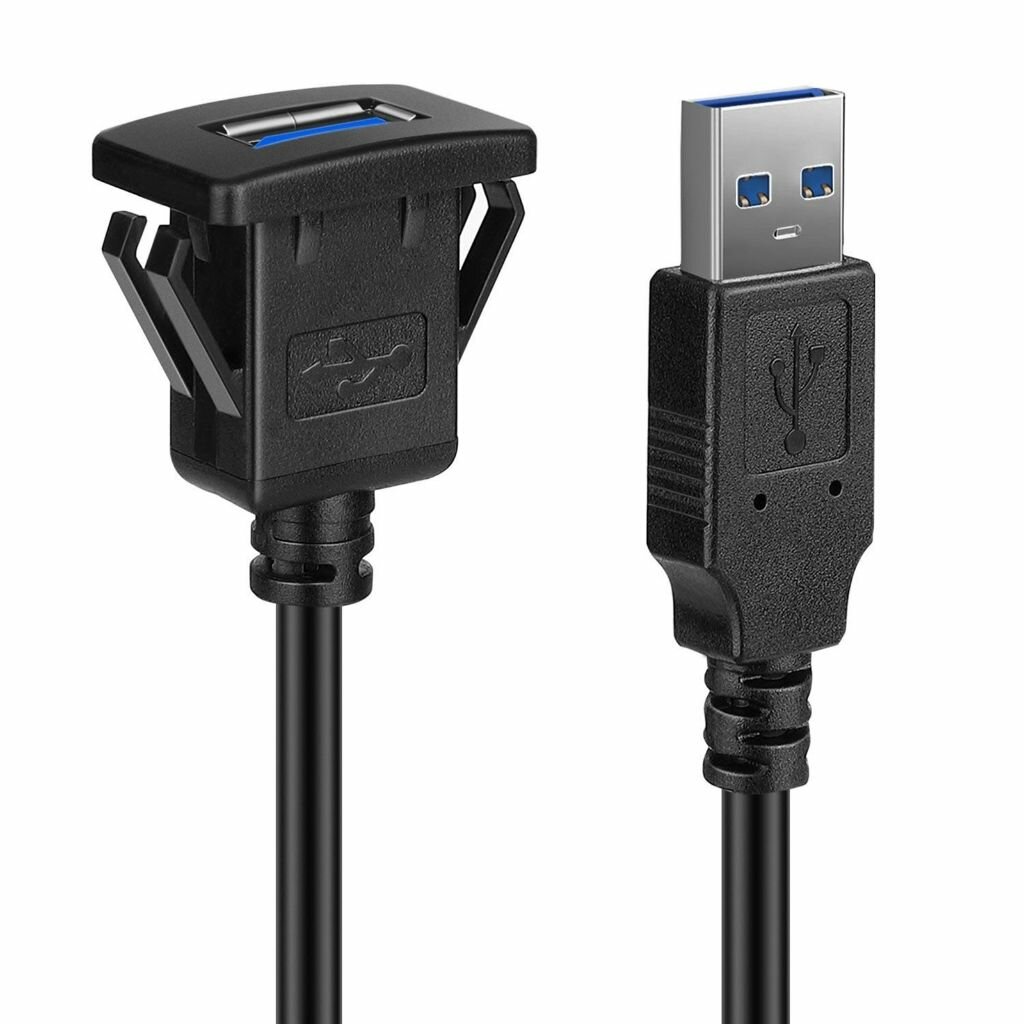 Квадратный удлинитель для скрытого монтажа на панели с одним портом USB3.0 длиной 1 метр/39,37 дюйма