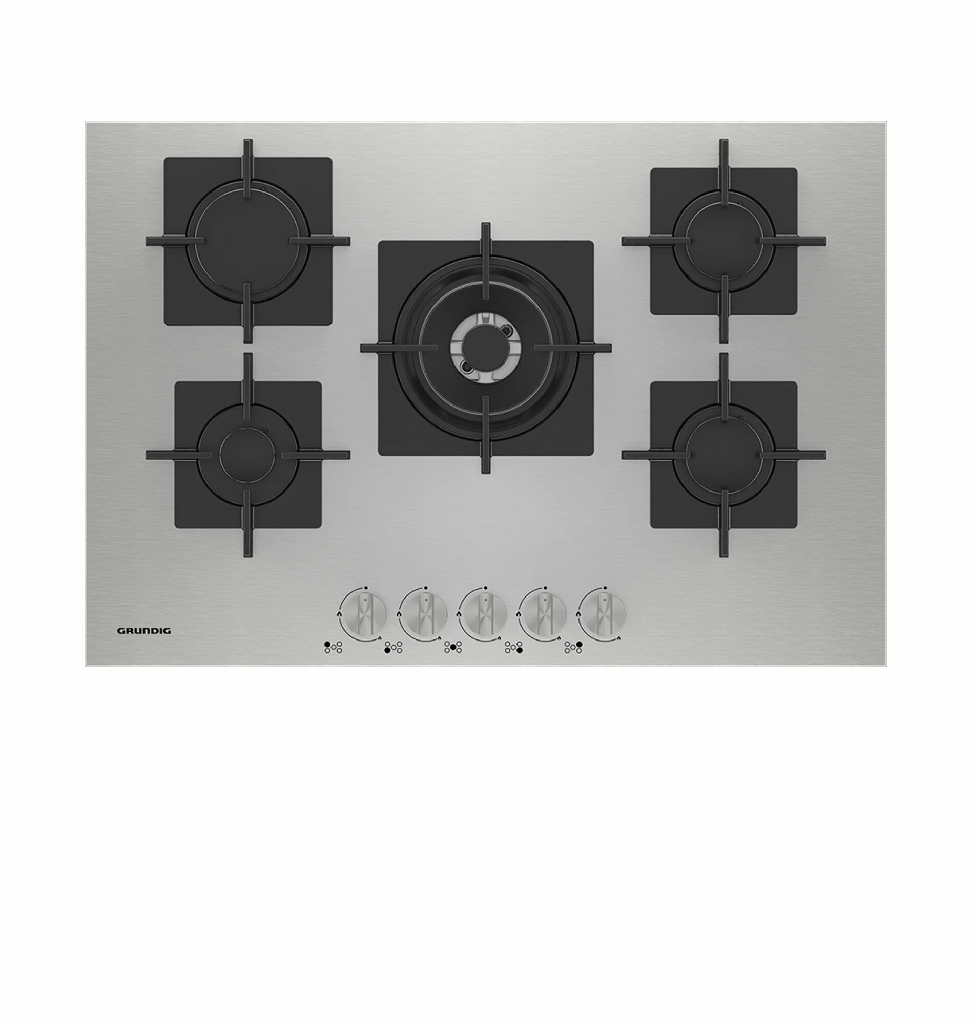 Газовая варочная панель Grundig GIGF7235220X, нержавеющая сталь
