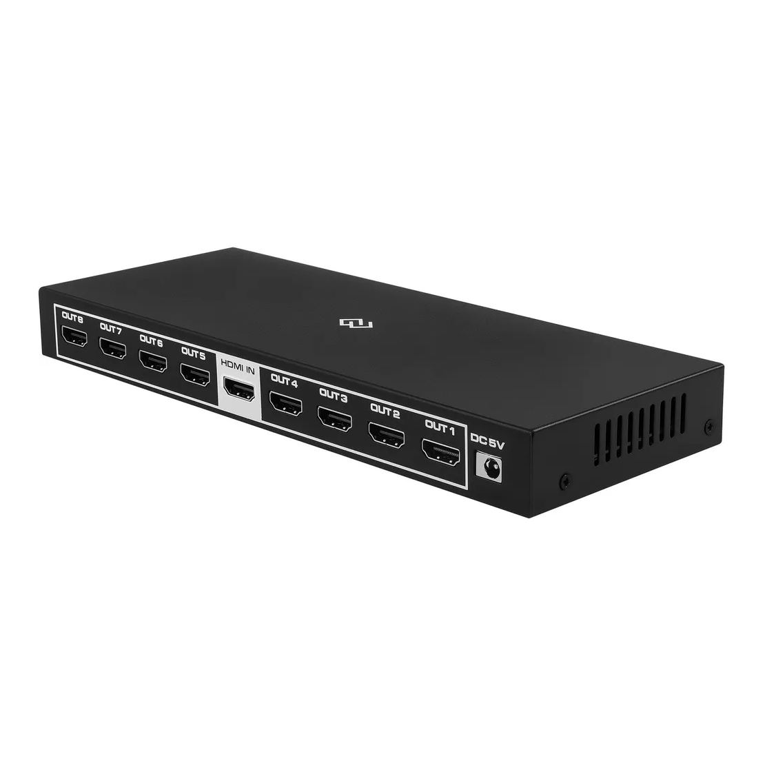 HDMI-сплиттер Digma DHSP-v2x8, черный, HDMI (f)/8xHDMI (f), передача 4K-сигнала, питание от сети 220 В