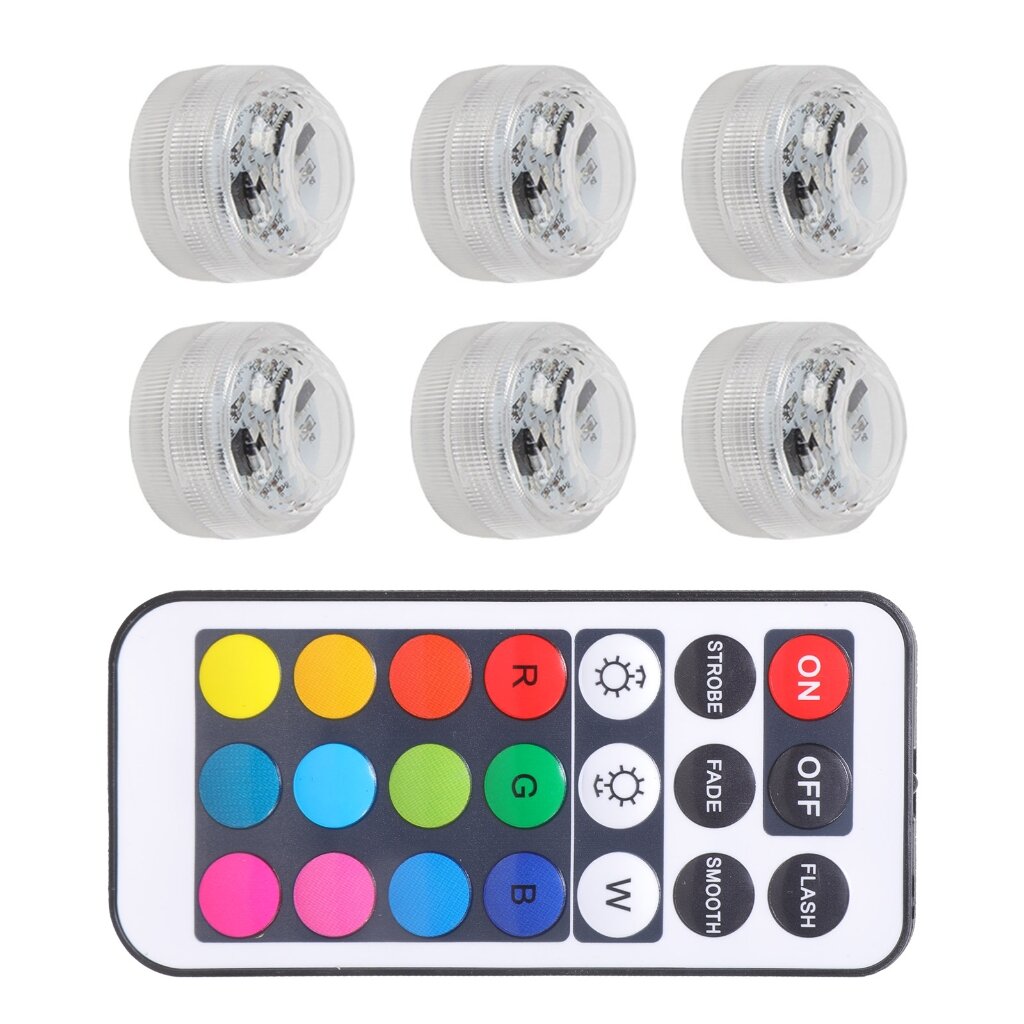 3D-принтер RGB night light LED пульт дистанционного управления + 6 водонепроницаемых ламп