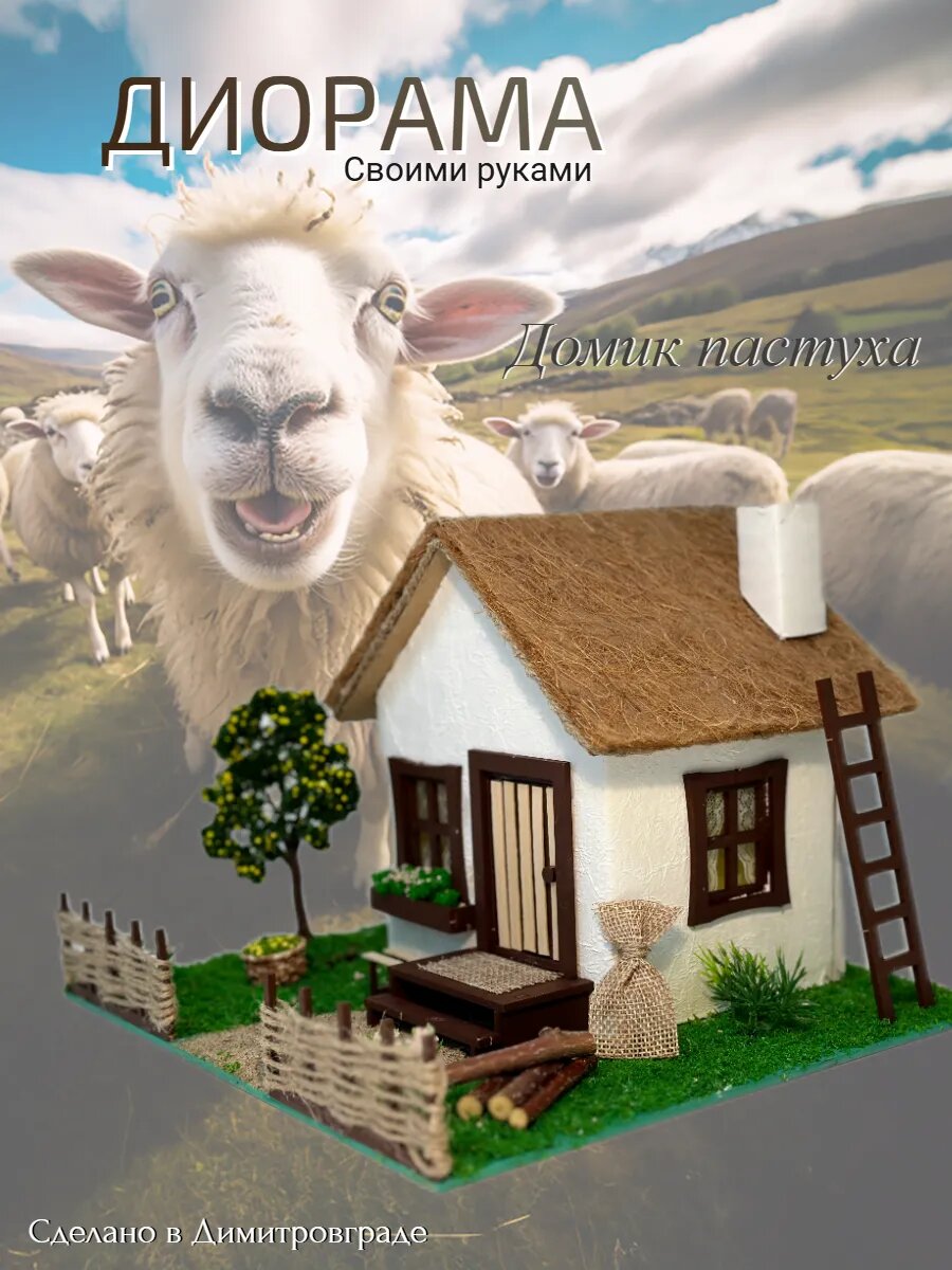 Набор для творчества Диорама Изба макет дома