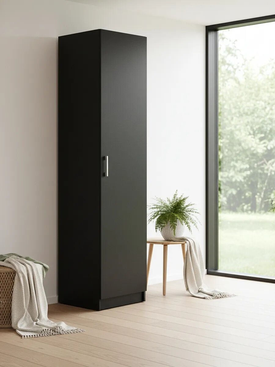 Шкаф пенал FRESTER деревянный распашной с полками в спальню прихожую, от производителя