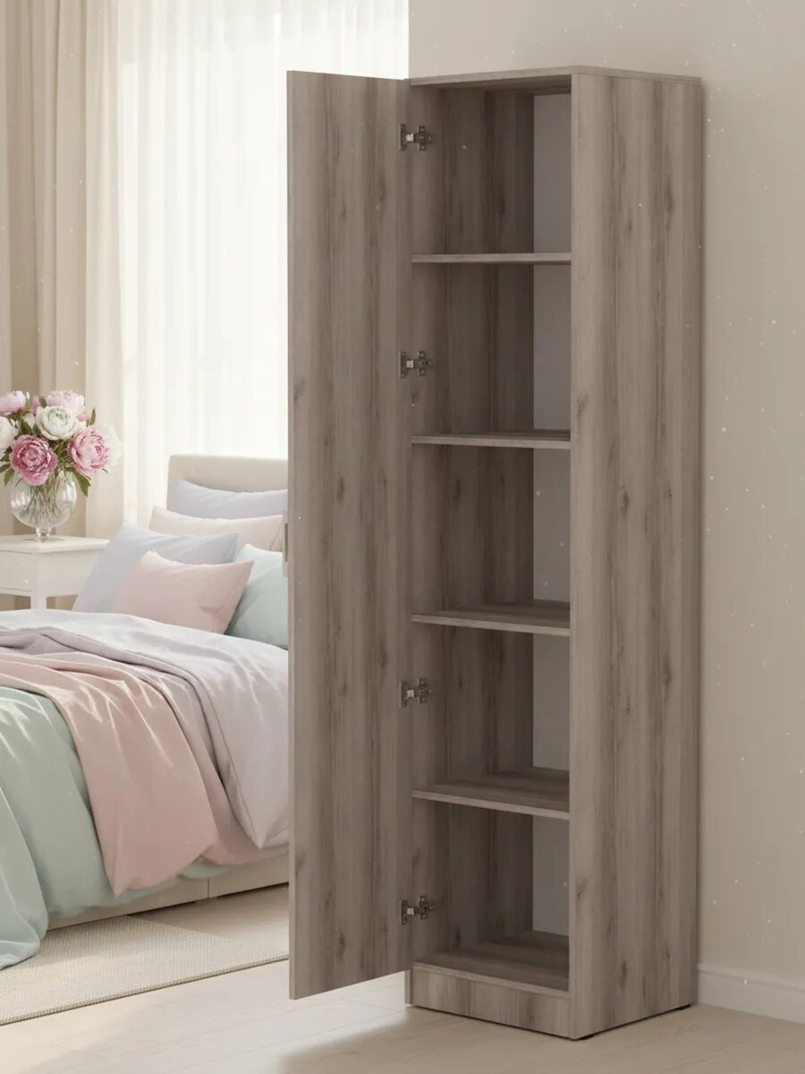 Для одежды шкаф пенал FRESTER распашной с полками в спальню, от производителя