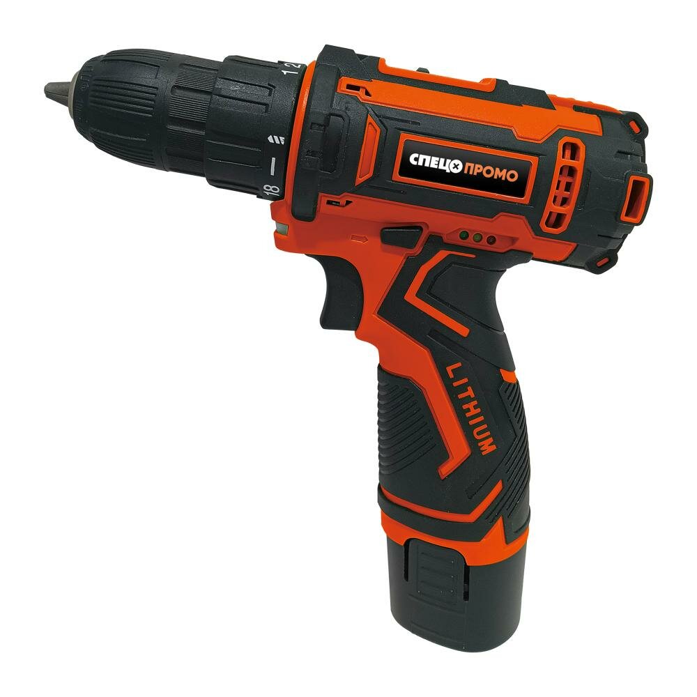 Дрель-шуруповерт аккумуляторная бесщеточная Спец Промо БДА12ЛИ3, 12 В Li-ion 2x2 Ач