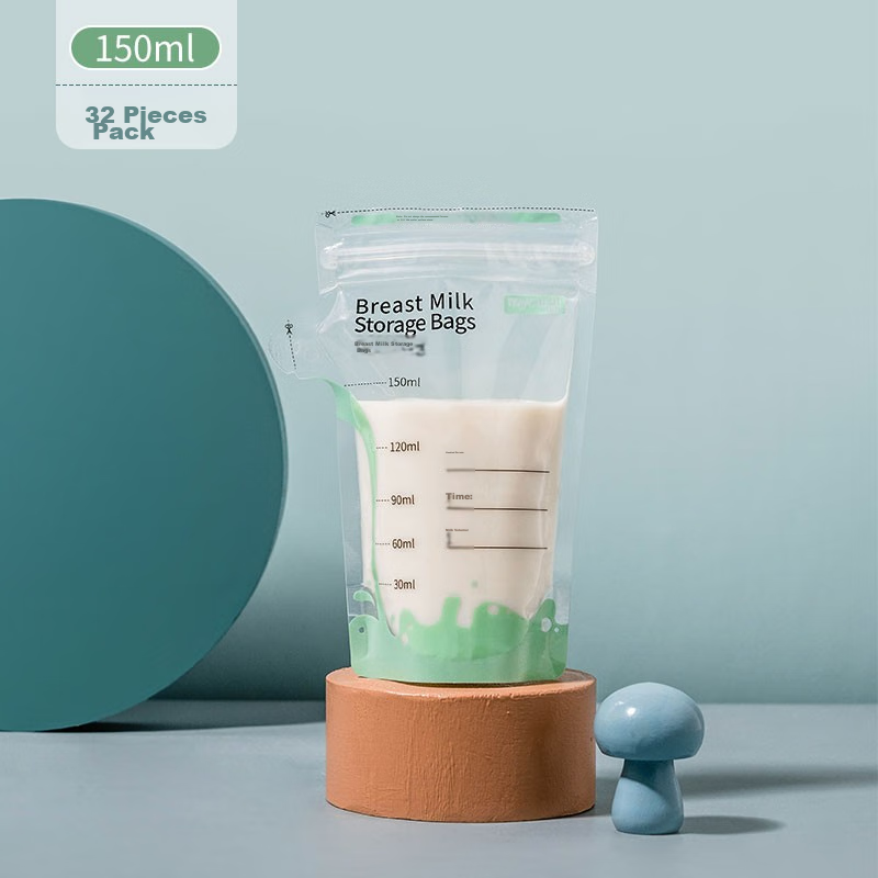 MyCarol Double-Layer Sealed Breast Milk Storage Bags, 150ml, 32 Pieces, CN-D07