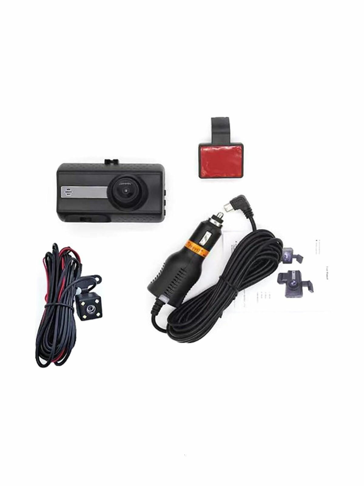 Тахографдляавтомобиля, Видеорегистратор ночного видения HD 1080P с возможностью поворота на 360 градусов -передняя и задняя части автомобиля