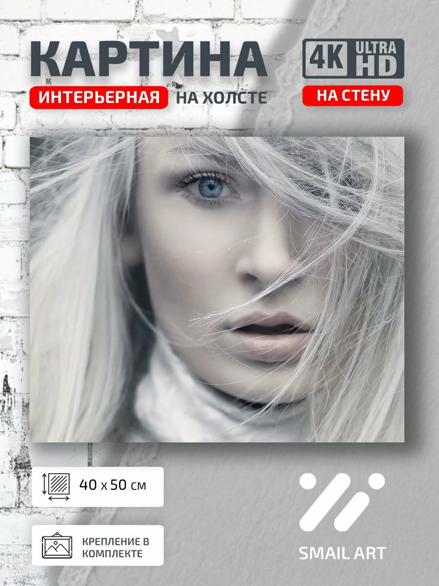 Картина на холсте интерьерная 40 на 50 на стену Лицо Portrait для гостиной портрет интерьер