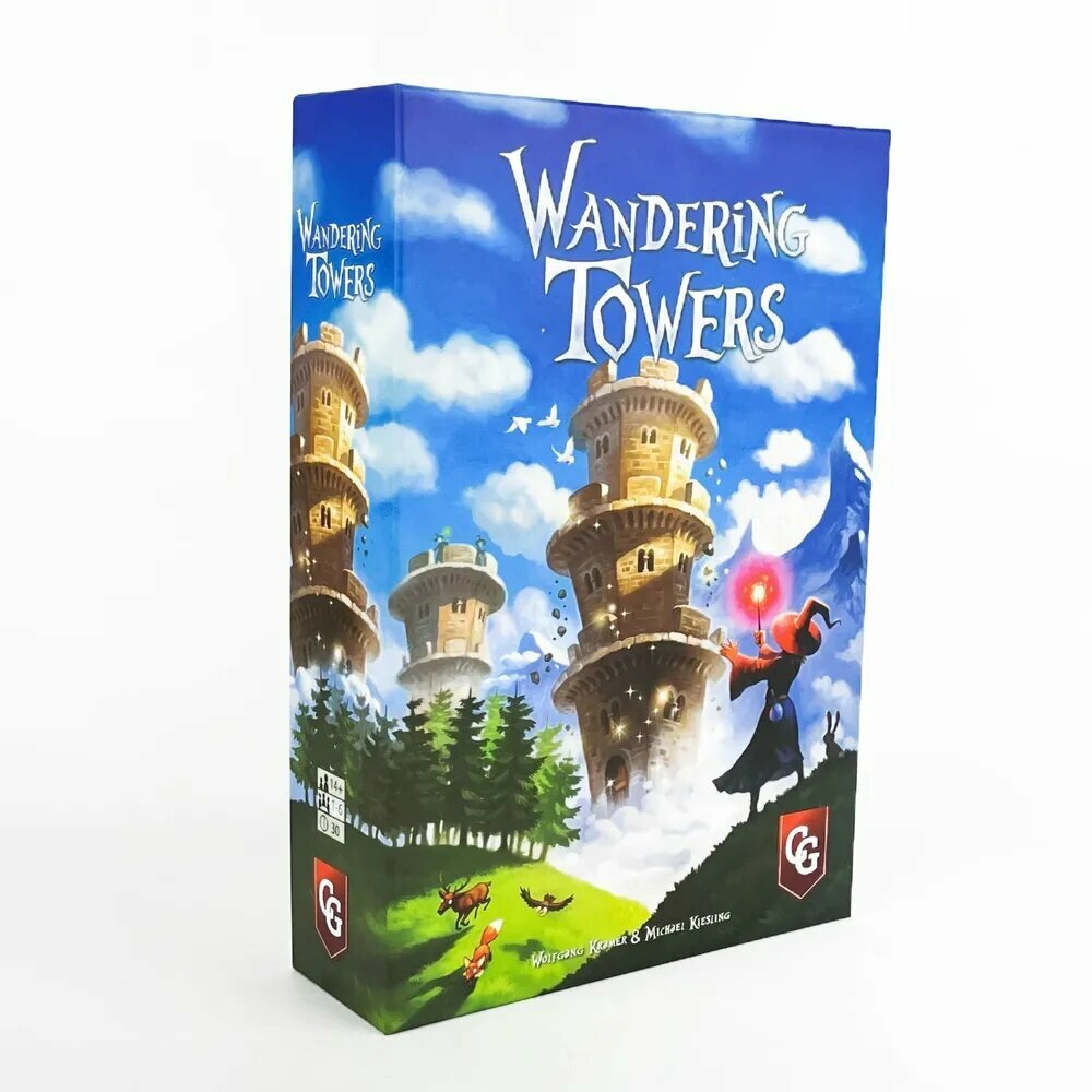 Настольная игра Wandering Towers: Лучшая семейная игра от SDJ. Для 2-6 игроков (30 мин). Подарок на Рождество и День Рождения. Красочная большая коробка.