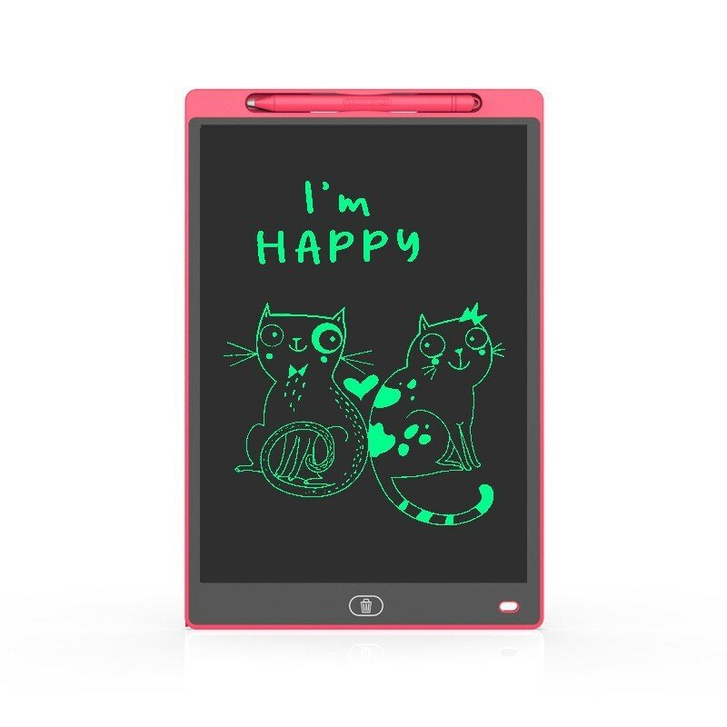 Яркая LCD доска для письма 8.5 дюймов для детей, идеальная для обучения и творчества, красная - 10 дюймов