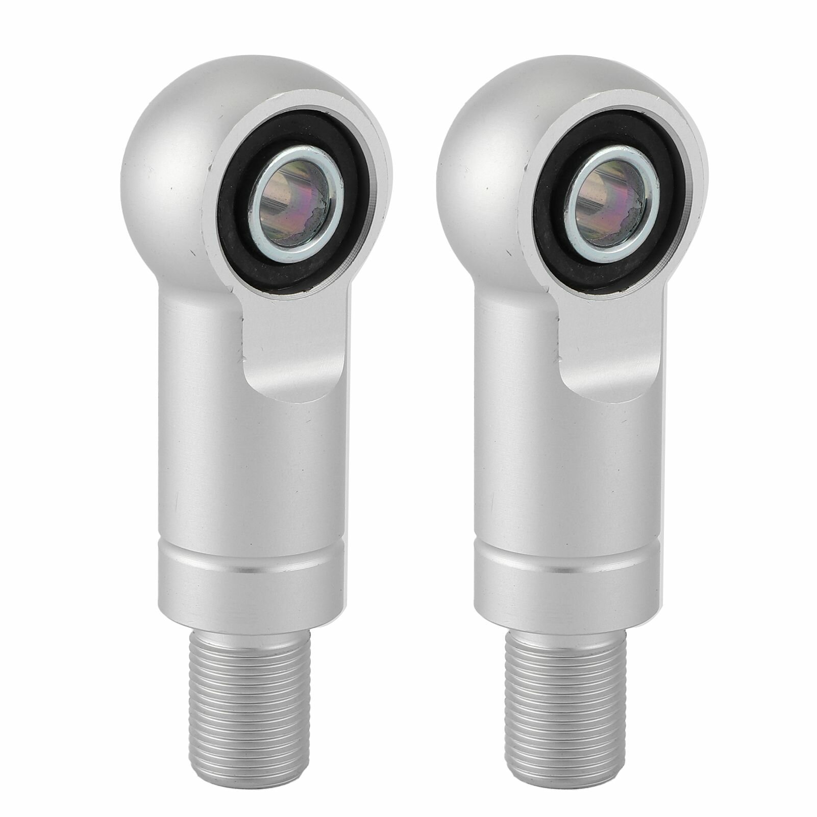 Пара адаптеров воздушного амортизатора с отверстием 10 мм, увеличение высоты демпфера для мотоциклов, квадроциклов, внедорожников (тип B, серебро, 95 мм/3,7 дюйма)