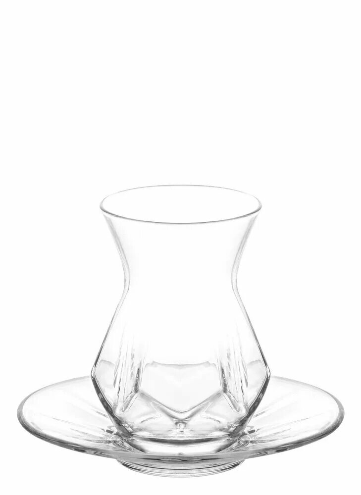 LAV Стакан армуды для чая 165 мл 12 шт прозрачный