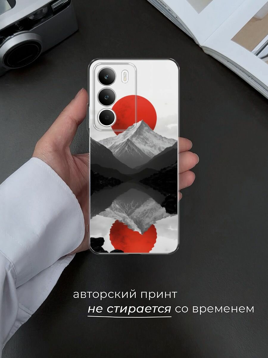 Силиконовый чехол на Realme C71/P3 Lite 4G / Реалми С71/P3 Лайт 4G с принтом Белая гора — фото 1
