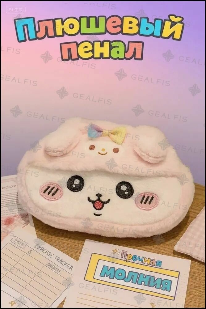 Пенал-игрушка CHIIKAWA из плюша, милый дизайн животных, большой объём, мягкий пенал для девочек