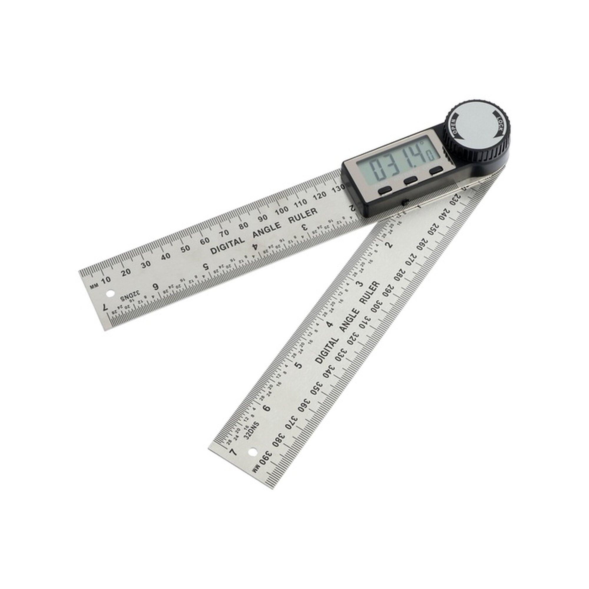 Угломер тундра, электронный, нержавеющая сталь, 200 мм, 1 шт.