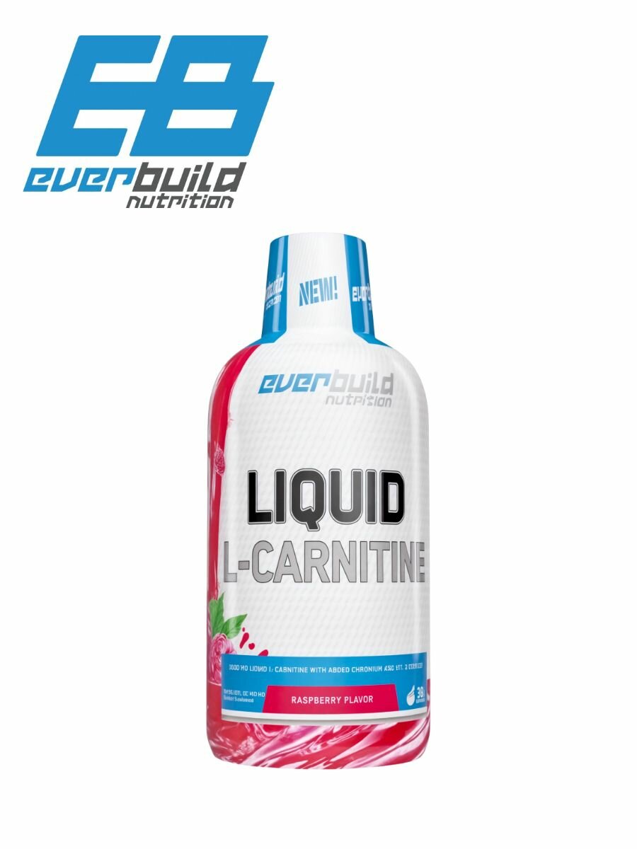 Л-карнитин с хромом Everbuild Nutrition Liquid Carnitine + Chromium 1500mg Вкус: Малина