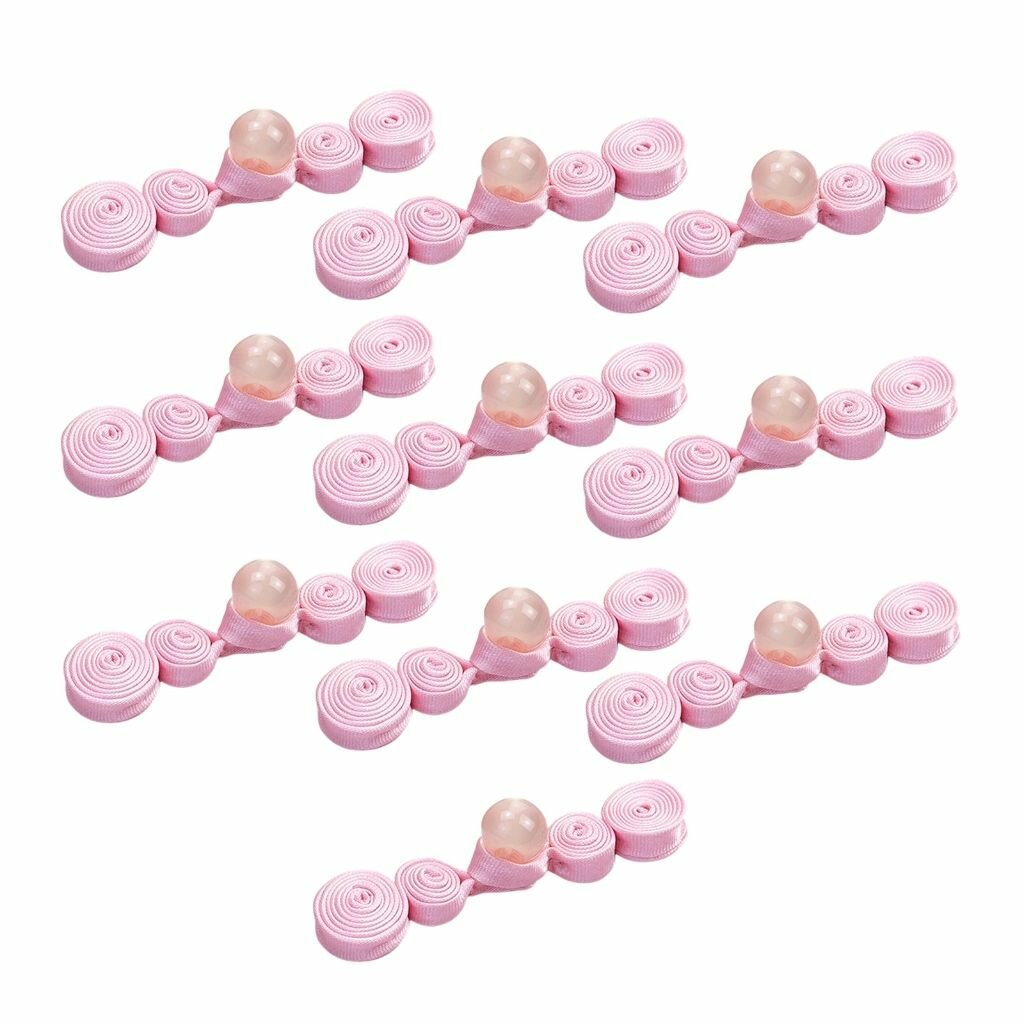 10 шт, аксессуары для одежды с пряжкой из нефритовых бусин в китайском стиле чонсам-светло-розовый