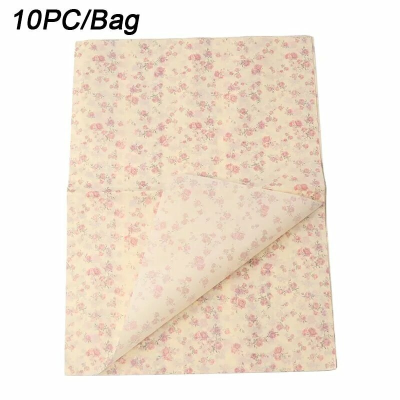 Цветная копировальная бумага для подарков 50x35 см, 10 листов, тонкая упаковочная бумага с мятой текстурой (для цветов, одежды)