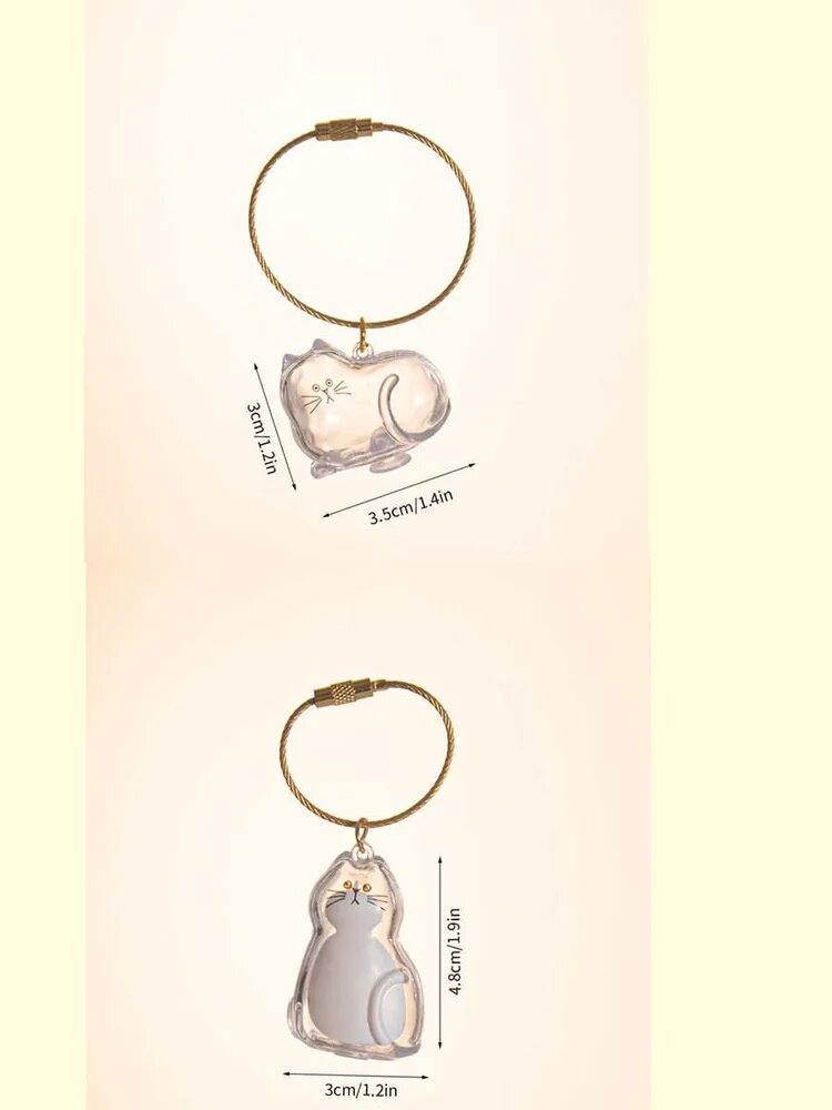 Брелок-капсула для кошачьей шерсти, коллекционный аксессуар для любителей кошек,2 шт