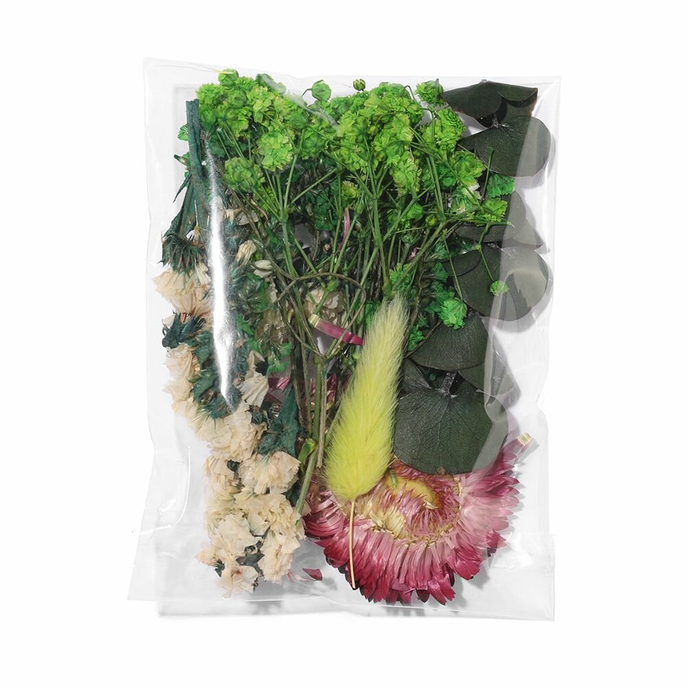 Набор натуральных сухоцветов для творчества, декорирования свечей и эпоксидной смолы, сухие цветы для рукоделия и интерьера, 17.5 г