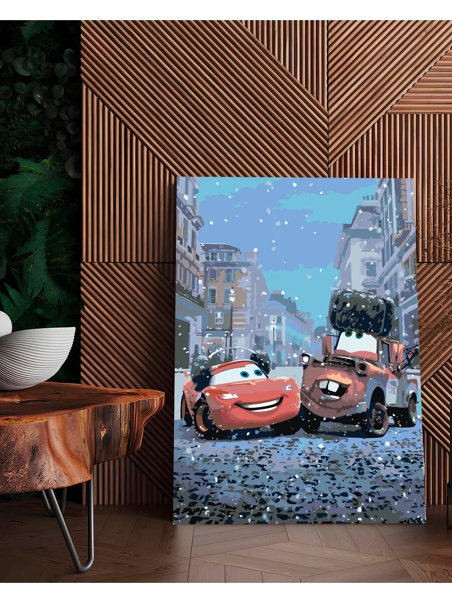 Картина по номерам Тачки-Молния-Гонка