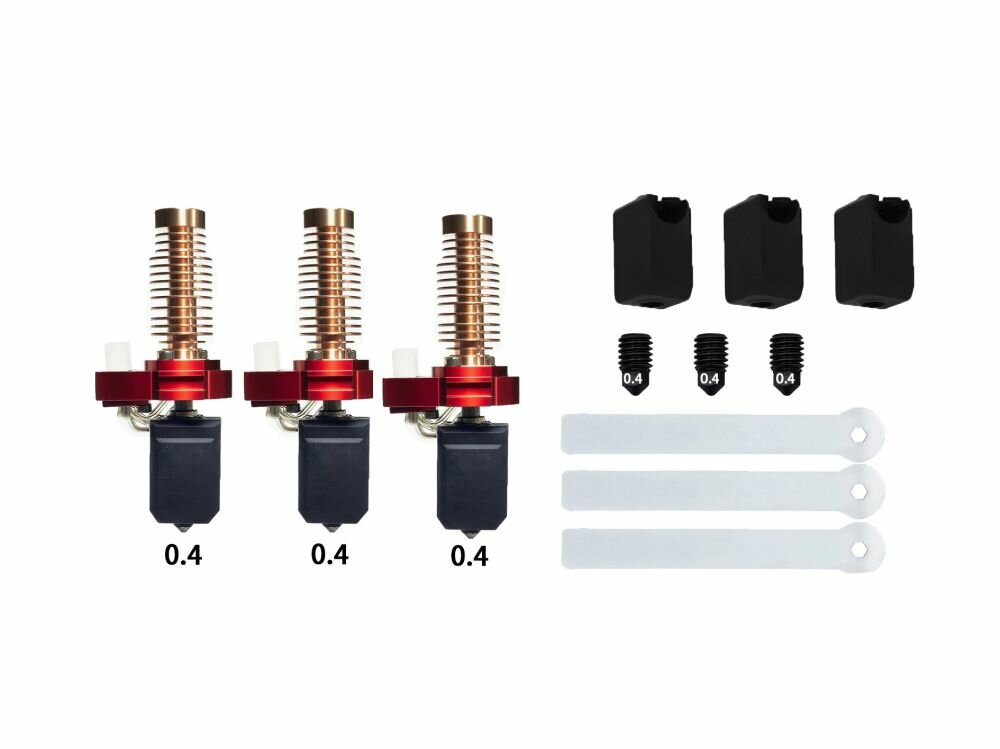 Новейший модернизированный комплект хотэнда для Flashforge Adventurer 5M/5M Pro Hotend AD5M, комплект сопел, керамический нагревательный блок и сопло из закаленной стали.