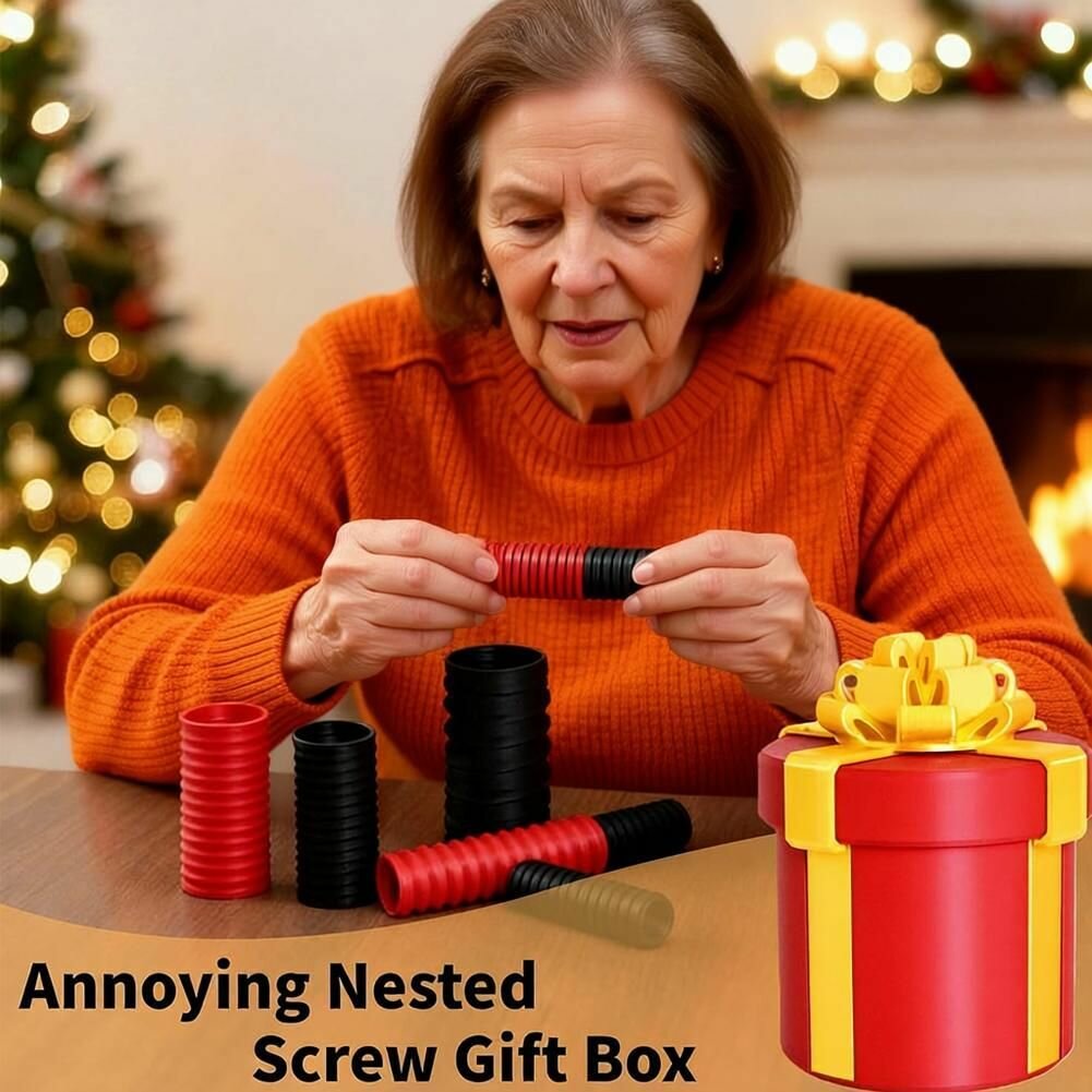 Подарочная коробка с винтами в виде матрешки