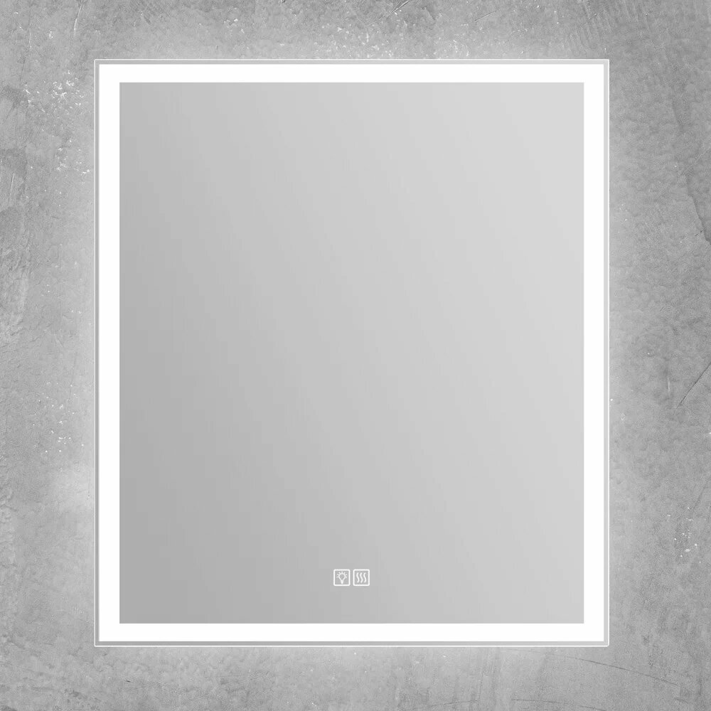 Зеркало BelBagno SPC-GRT-700-800-LED-TCH-WARM со светодиодной подсветкой, с подогревом, 70 см, с сенсорным управлением, пластиковое, в современном стиле