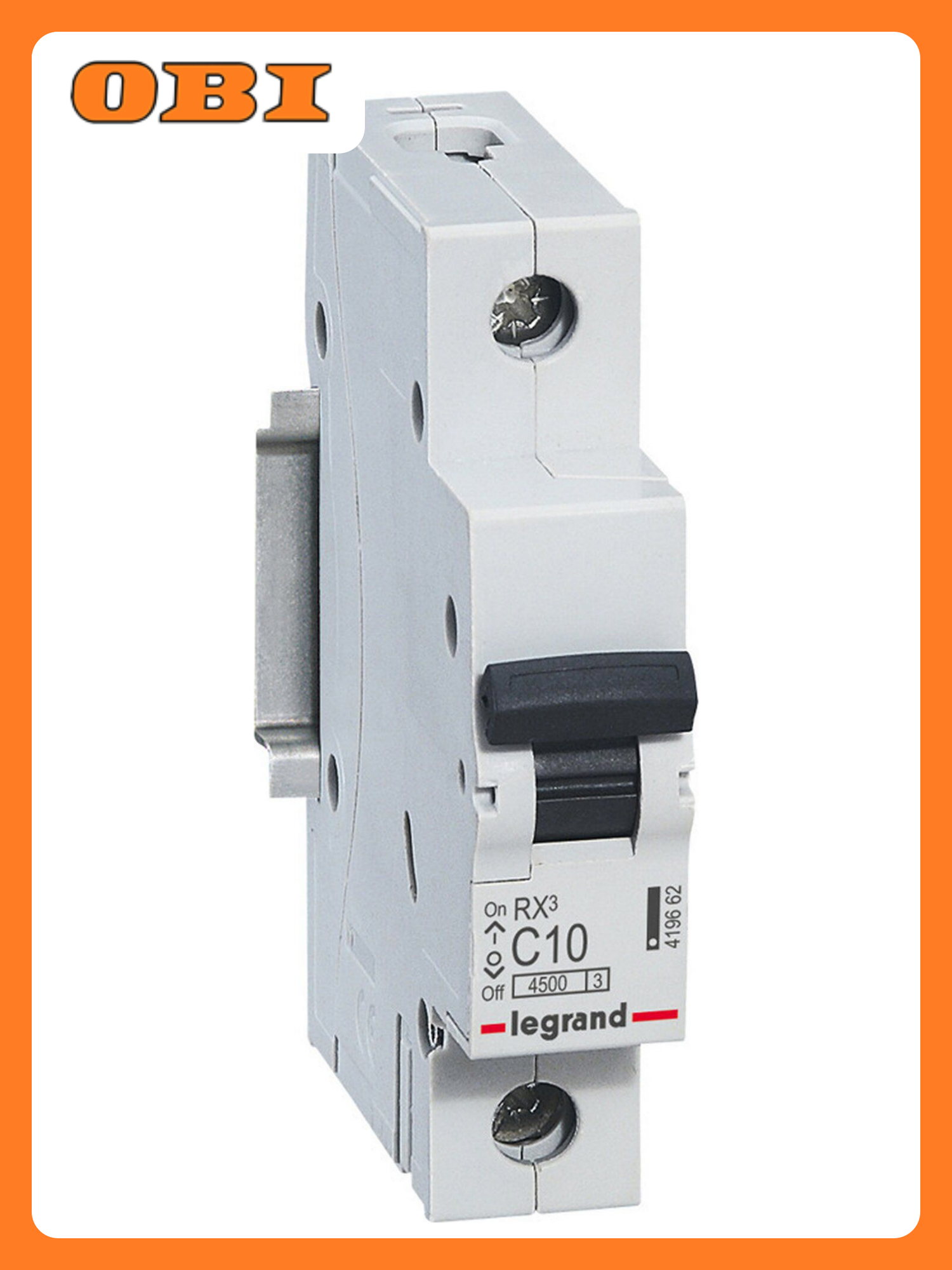 Автоматический выключатель Legrand RX3 1P C50 A 4,5 кА