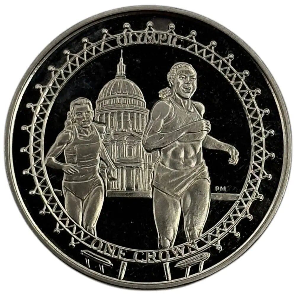 Остров Мэн 1 крона 2010 г. (XXX летние Олимпийские Игры, Лондон 2012 - Бег)