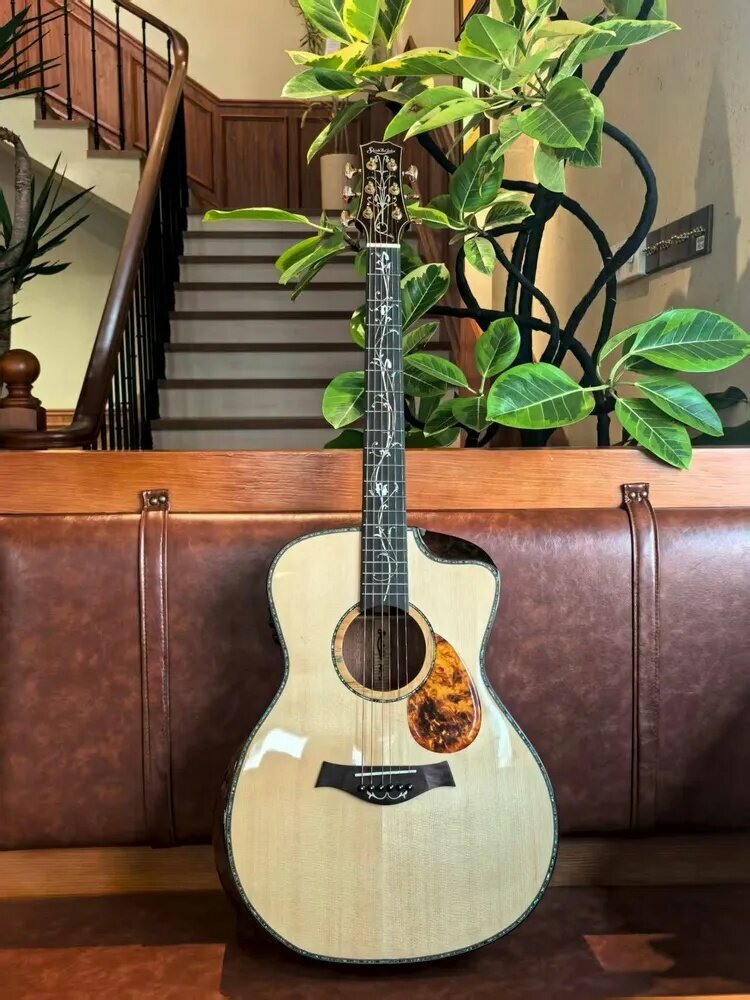 Shah Bo John Акустическая гитара Электроакустическая AR-2 6-струнная, корпус Ель 41"