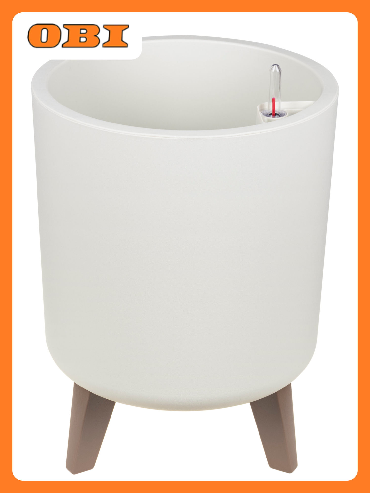 Кашпо флориан высокое D300 мм 19л с автополивом белый