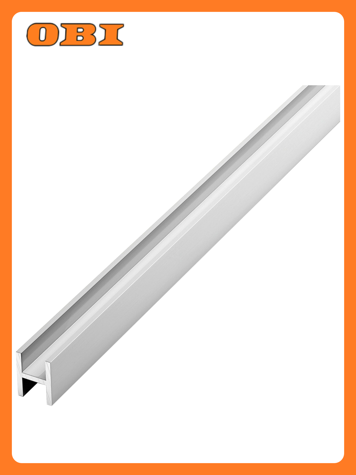 Направляющий профиль Лука, алюминиевый, 2000x9,1x1,3мм, серебристый