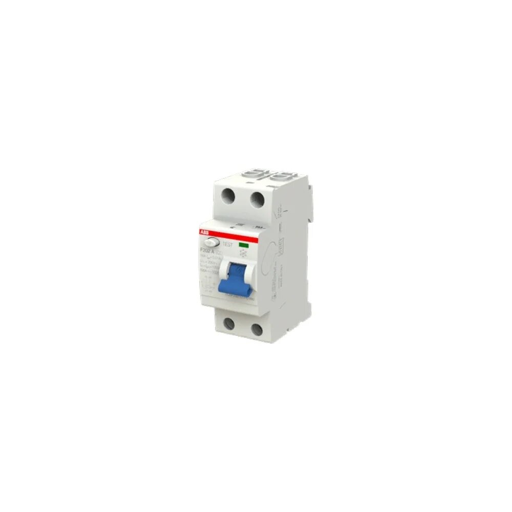 УЗО ABB F202A 2Р 63А 30mA 2CSF202101R1630 модульный электромеханический дифференциальный автомат защиты IP20 DIN‑рейка — фото 1