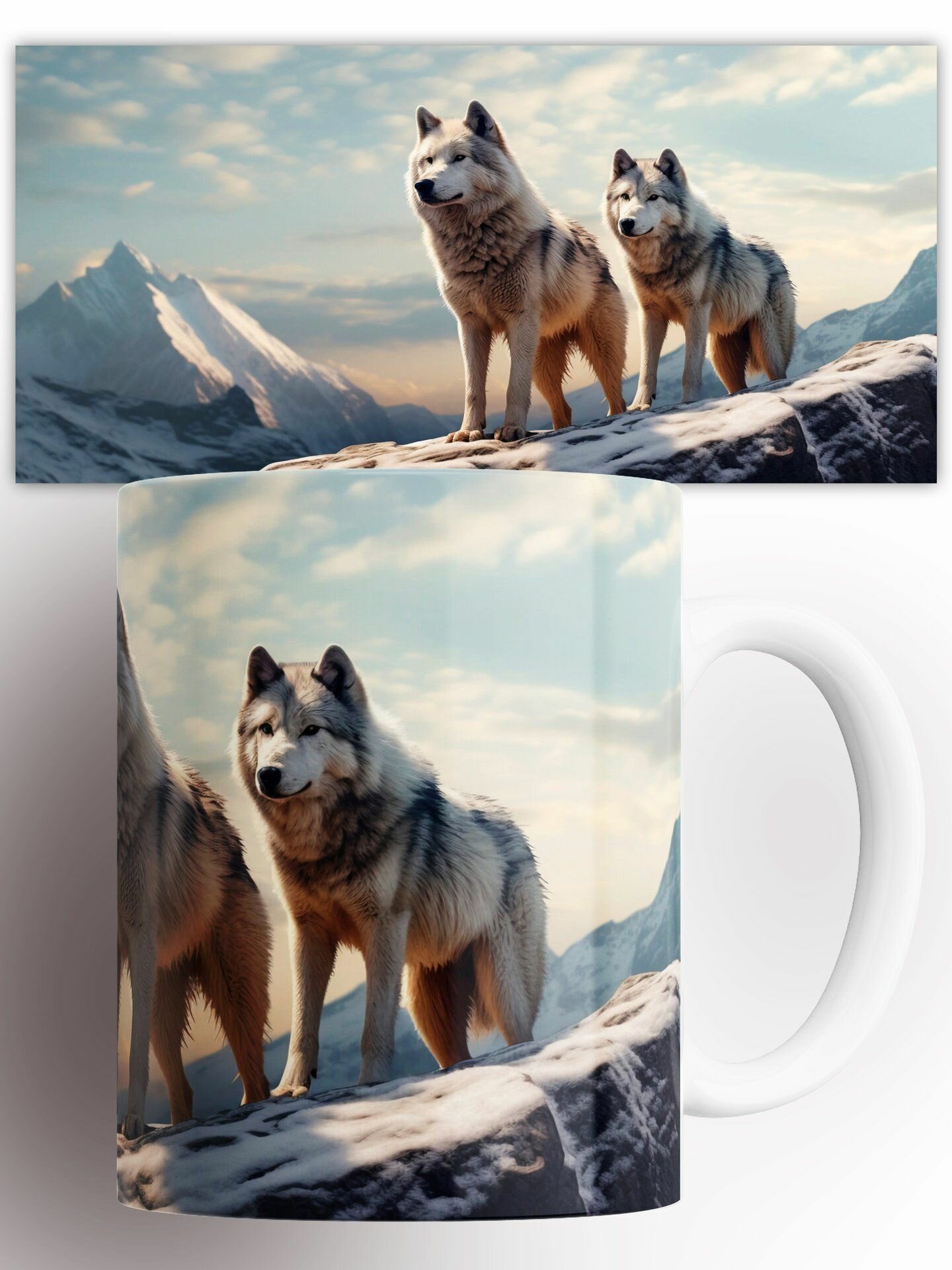 Кружка Волки Волки в горах 330 мл