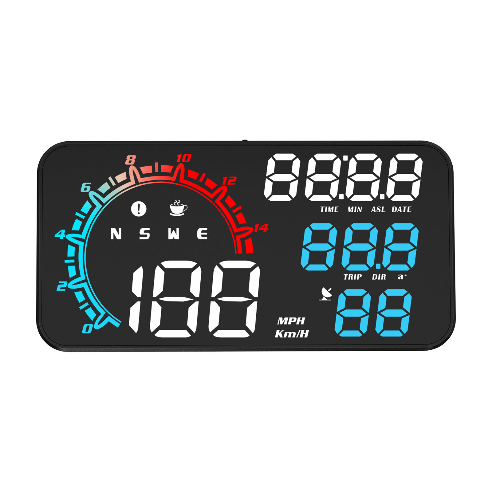Smart HUD Display, 5.5-Inch Universal GPS Head Up Display, Screen Size 5.5inch, Color Multicolor, Size 127.7*64.7mm, Package Size 16.5*7.5*6cm, Package Weight 172g, 1 HUD, 1 USB Line, 1 Non-Slip Mat, 1 Suction Cup Holder, 1 User Manual