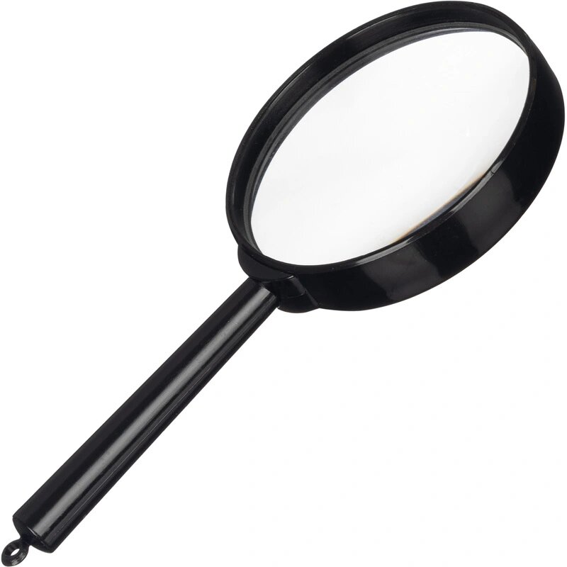 Лупа Attache, увеличение х5, диаметр 80мм, цв. черный, карт/кор.