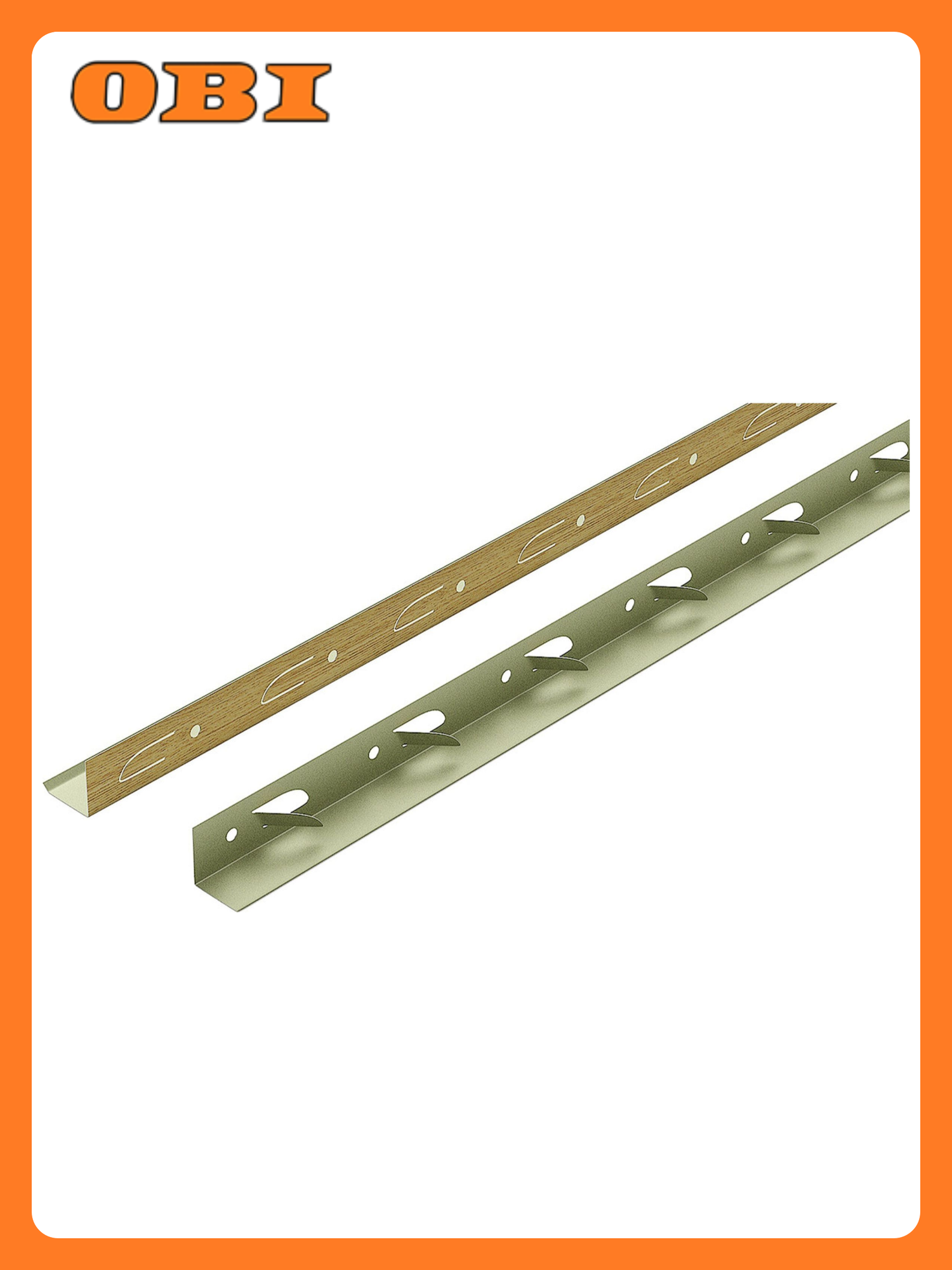 Потолочный профиль Cesal, L-образный, алюминий, дуб селект, 3000x25x25 мм