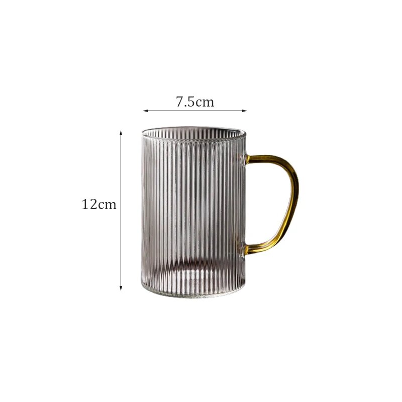 GIOIO стеклянная кружка с золотой ручкой