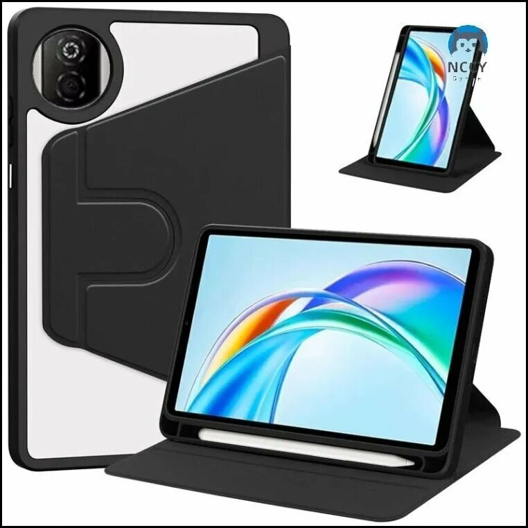 Эксклюзивный чехол для планшетов Huawei Honor Pad X7 8.7 дюйма 2025, совместимый с моделями JMSW09 и JMSL09, оснащенный функцией вращения и держателем для стилуса